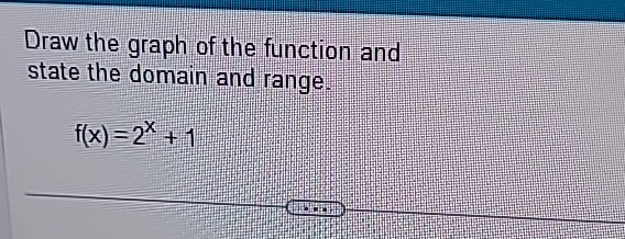 Solved Draw the graph of the function and state the domain | Chegg.com