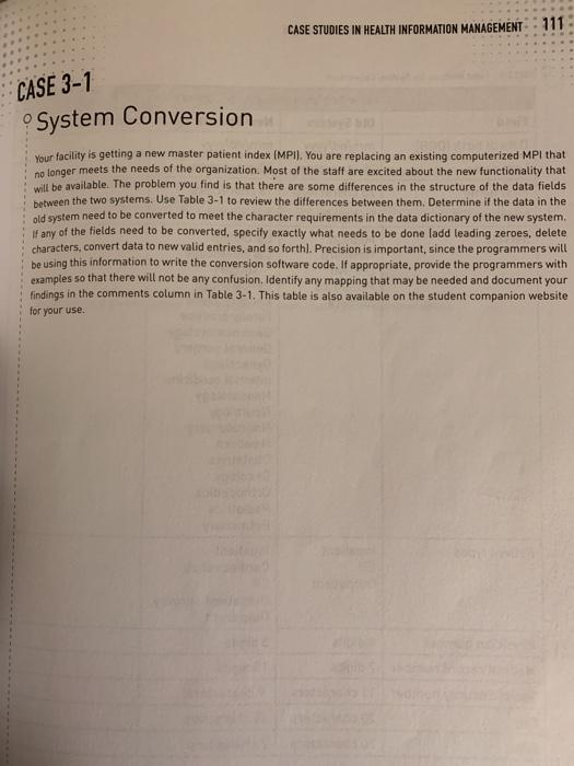 System Conversion Your facility is getting a new | Chegg.com
