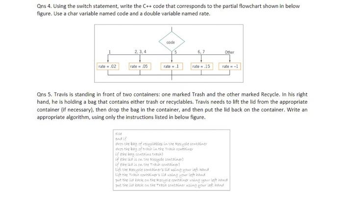 Qns 3. Write the C++ code for the | Chegg.com