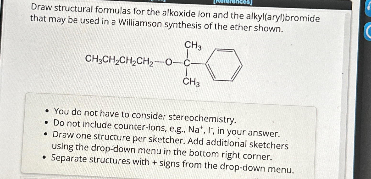 Solved Draw structural formulas for the alkoxide ion and the | Chegg.com
