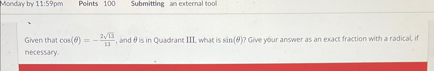 Solved Monday by 11:59pm Points 100 ﻿Submitting an external | Chegg.com