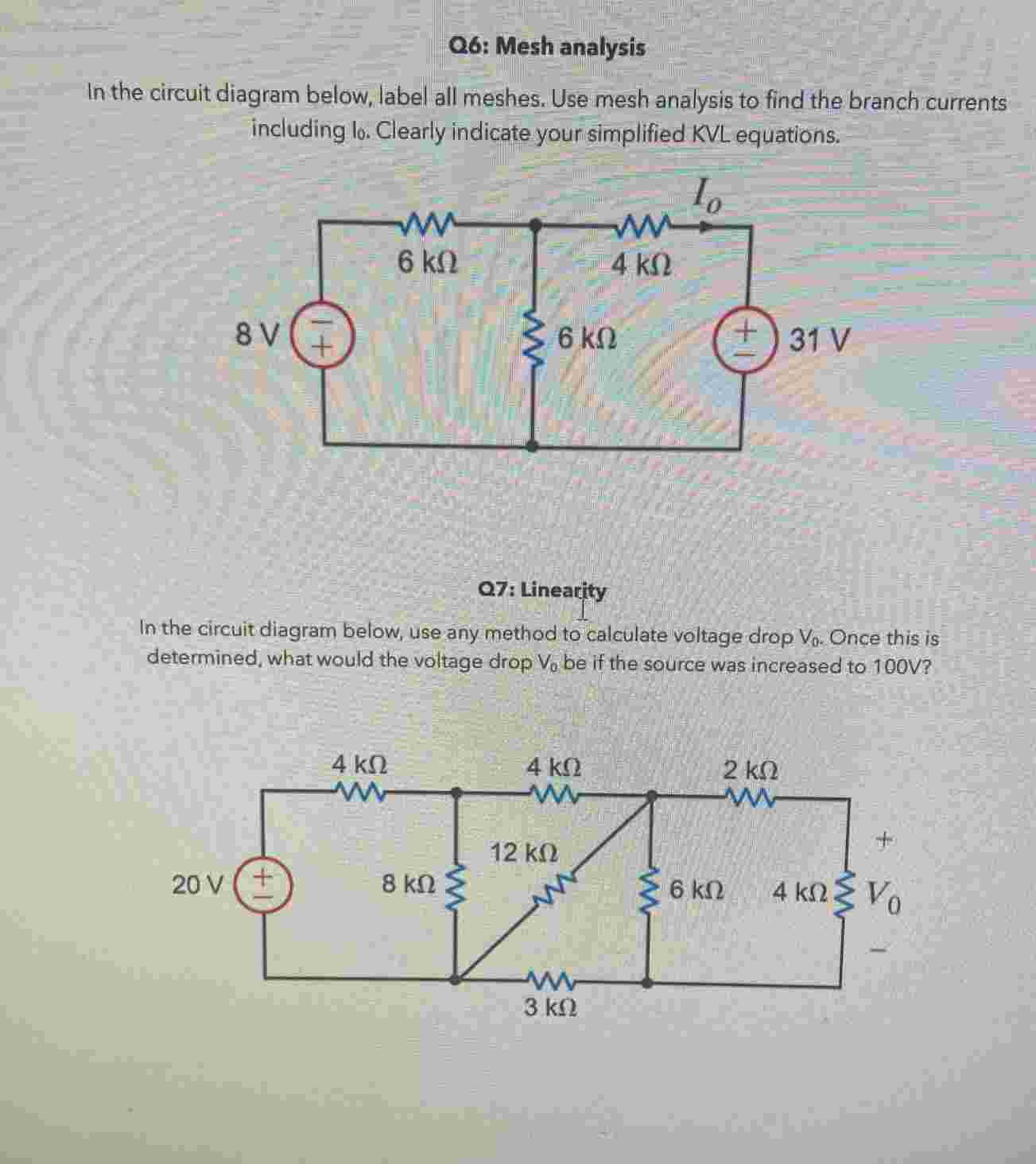 Solved Q6: Mesh analysisIn ﻿the circuit diagram below, label | Chegg.com