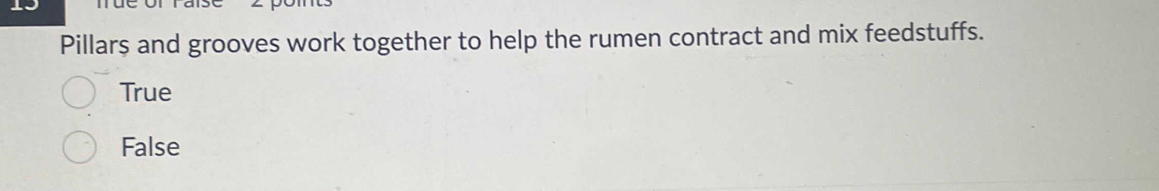 Solved Pillars and grooves work together to help the rumen | Chegg.com