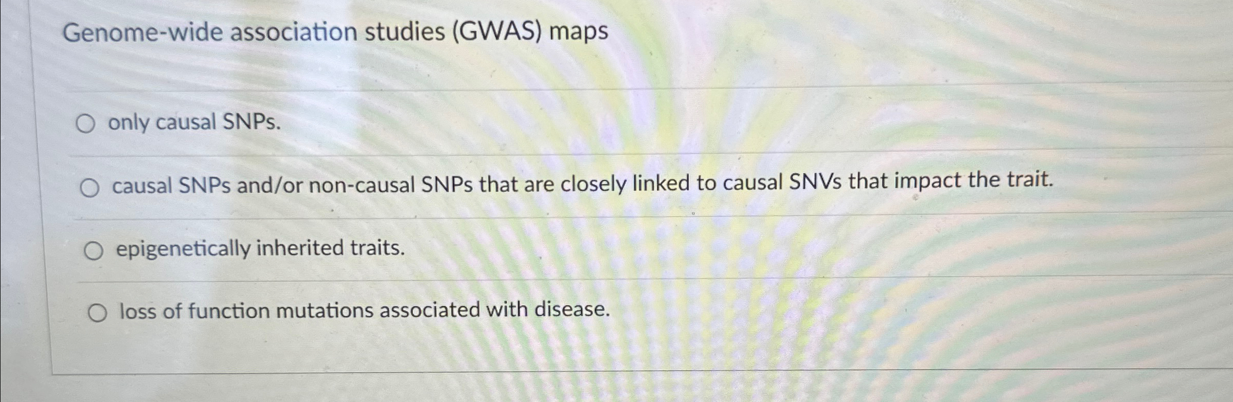 Solved Genome-wide association studies (GWAS) ﻿mapsonly | Chegg.com