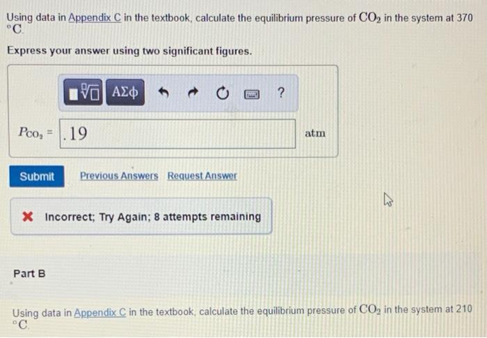 Using data in Appendix C in the textbook, calculate | Chegg.com