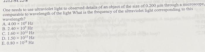 Solved One needs to use ultraviolet light to observed | Chegg.com