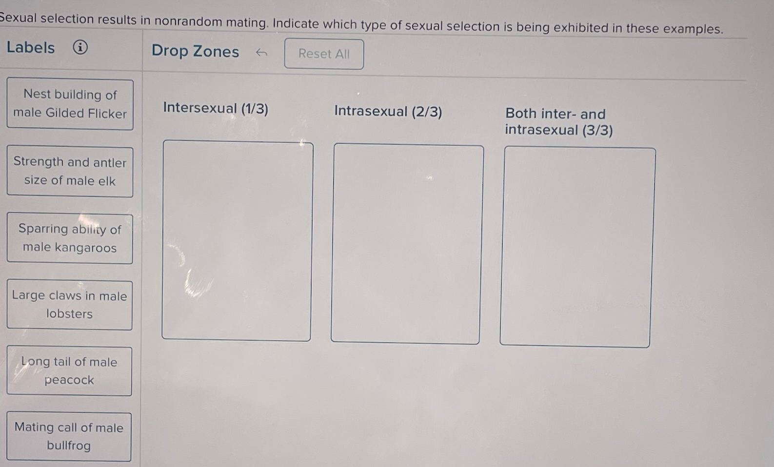 Solved Sexual selection results in nonrandom mating. | Chegg.com