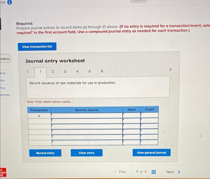 Exercise 4-1 (Algo) Process Costing Journal Entries | Chegg.com