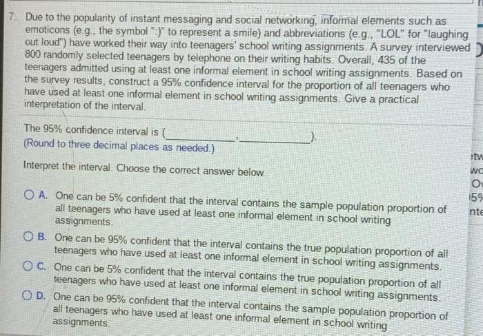 Solved 7. Due to the popularity of instant messaging and | Chegg.com