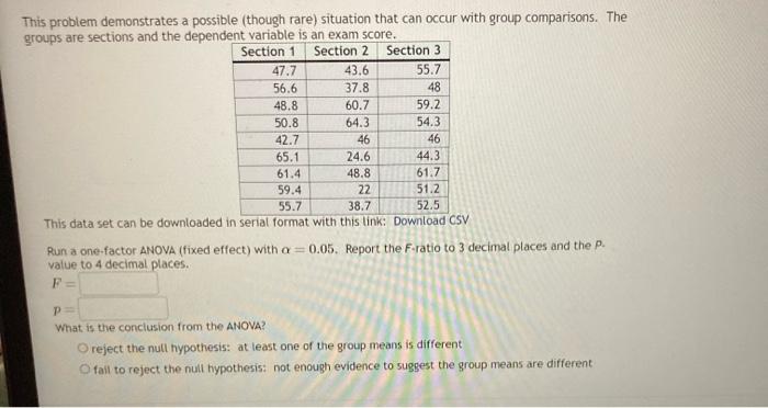 Solved This problem demonstrates a possible (though rare) | Chegg.com