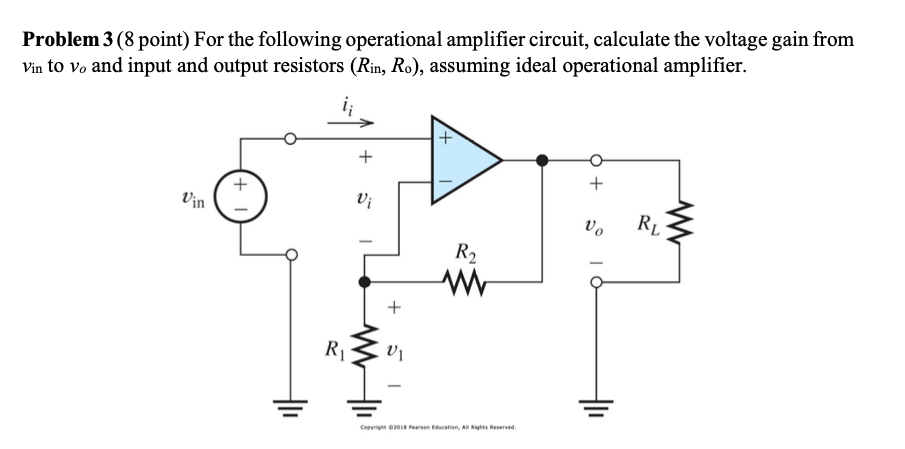 Solved Problem 3 (8 ﻿point) ﻿For the following operational | Chegg.com