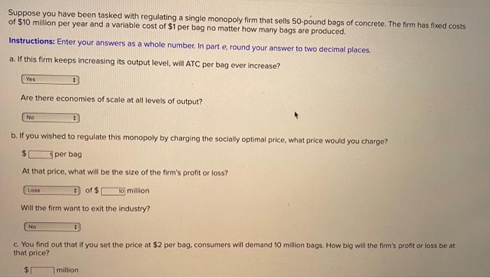 Solved Suppose you have been tasked with regulating a single | Chegg.com