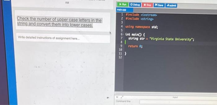 Solved Check the number of upper case letters in the string | Chegg.com