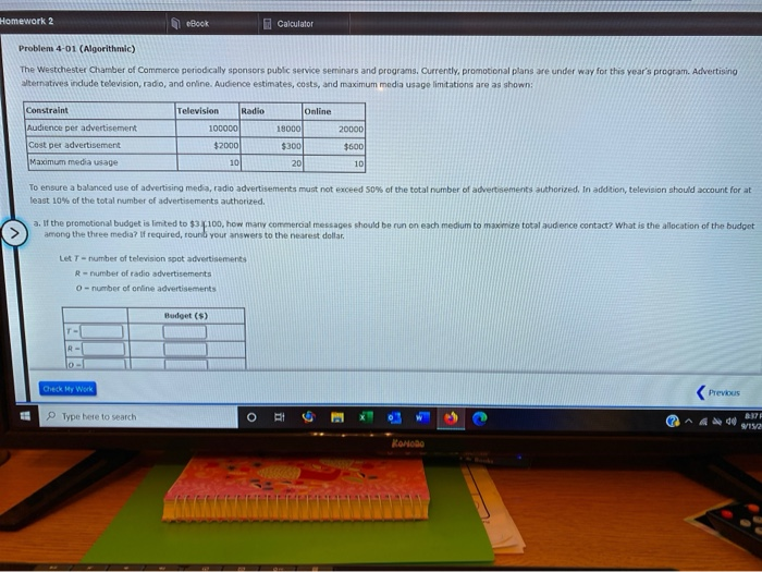 Solved Homework 2 Book Calculator Problem 4-01 (Algorithmic) | Chegg.com Solved Homework 2 Book Calculator Problem 4-01 (Algorithmic) | Chegg.com