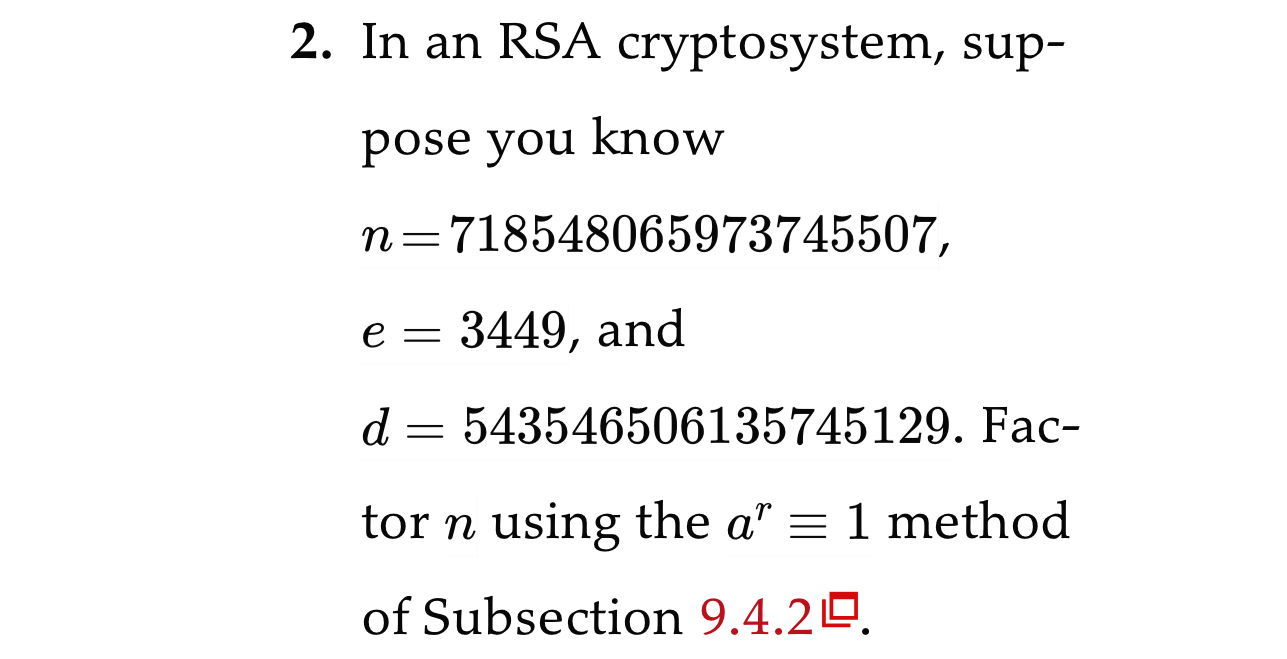 Solved In an RSA cryptosystem, suppose you know | Chegg.com