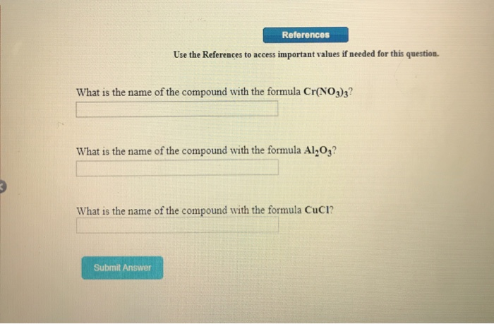 Solved References Use the References to access important | Chegg.com