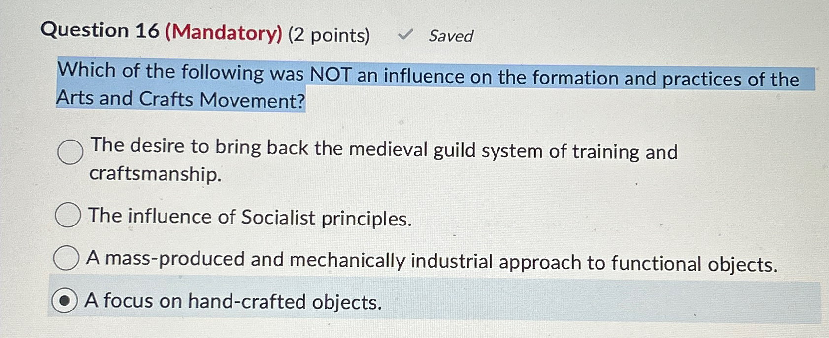 Solved Question 16 (Mandatory) (2 points)SavedWhich of the | Chegg.com Solved Question 16 (Mandatory) (2 points)SavedWhich of the | Chegg.com