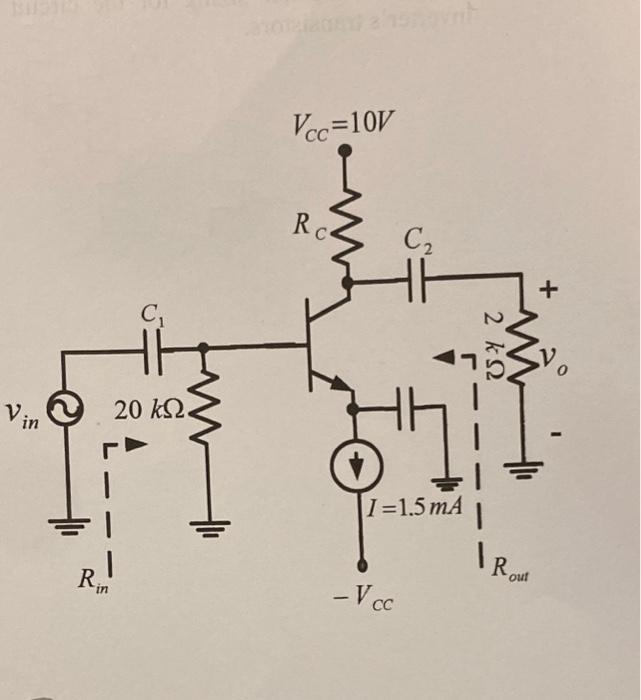 Solved Problem 5 [20 points] The amplifier circuit shown in | Chegg.com
