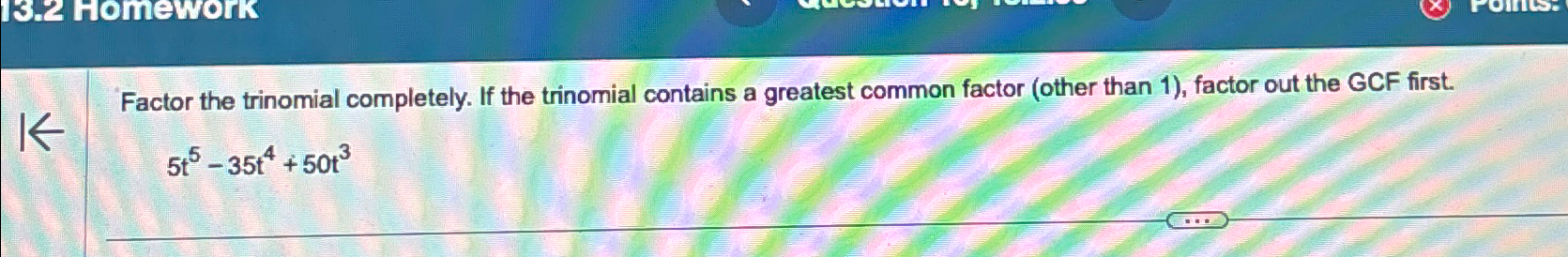 Solved Factor the trinomial completely. If the trinomial | Chegg.com