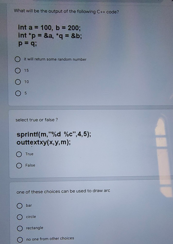 Solved When print the address of the fifth character in | Chegg.com