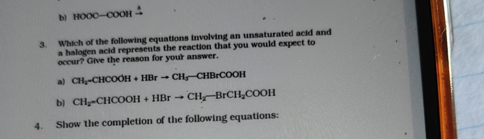 Solved 3. ﻿Which of the following equations involving an | Chegg.com
