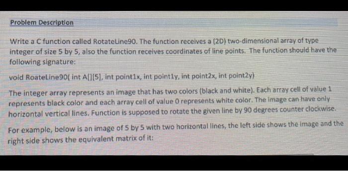 Solved Problem Description Write a C function called | Chegg.com