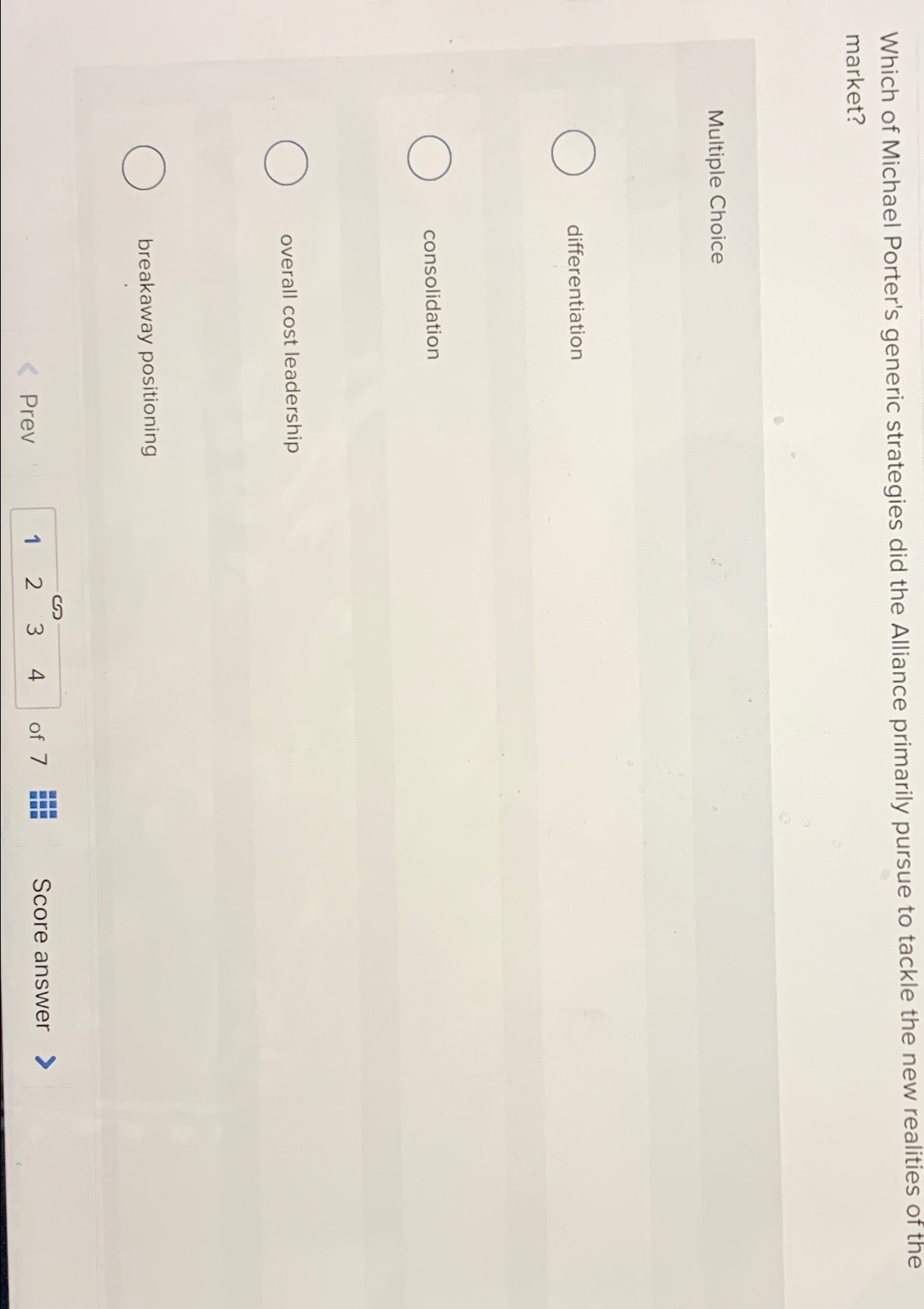 Solved Which of Michael Porter's generic strategies did the | Chegg.com
