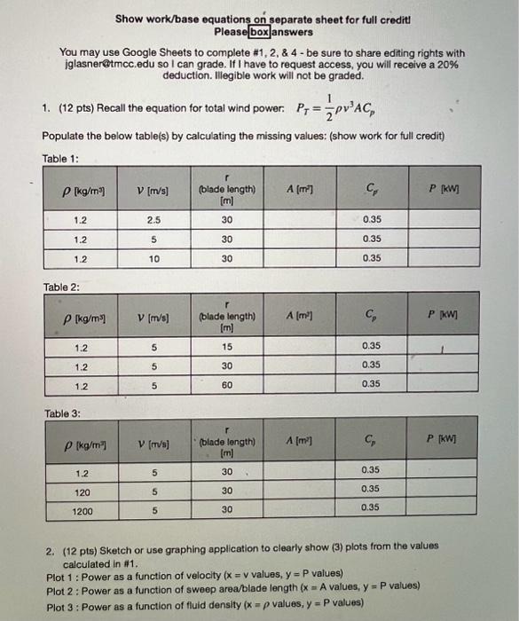 Solved Please start with a clear base equation for each | Chegg.com