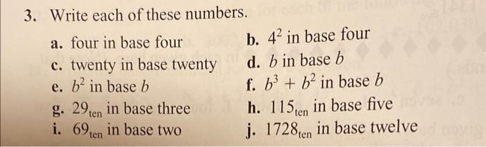 Solved Write each of these numbers.a. four in base fourb. 44 | Chegg.com