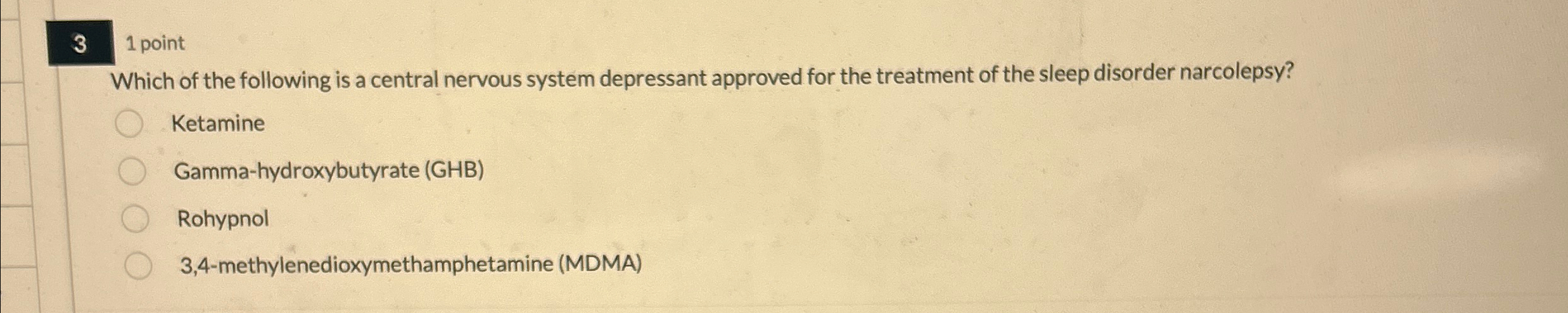 Solved 3,1 ﻿pointWhich of the following is a central nervous | Chegg.com
