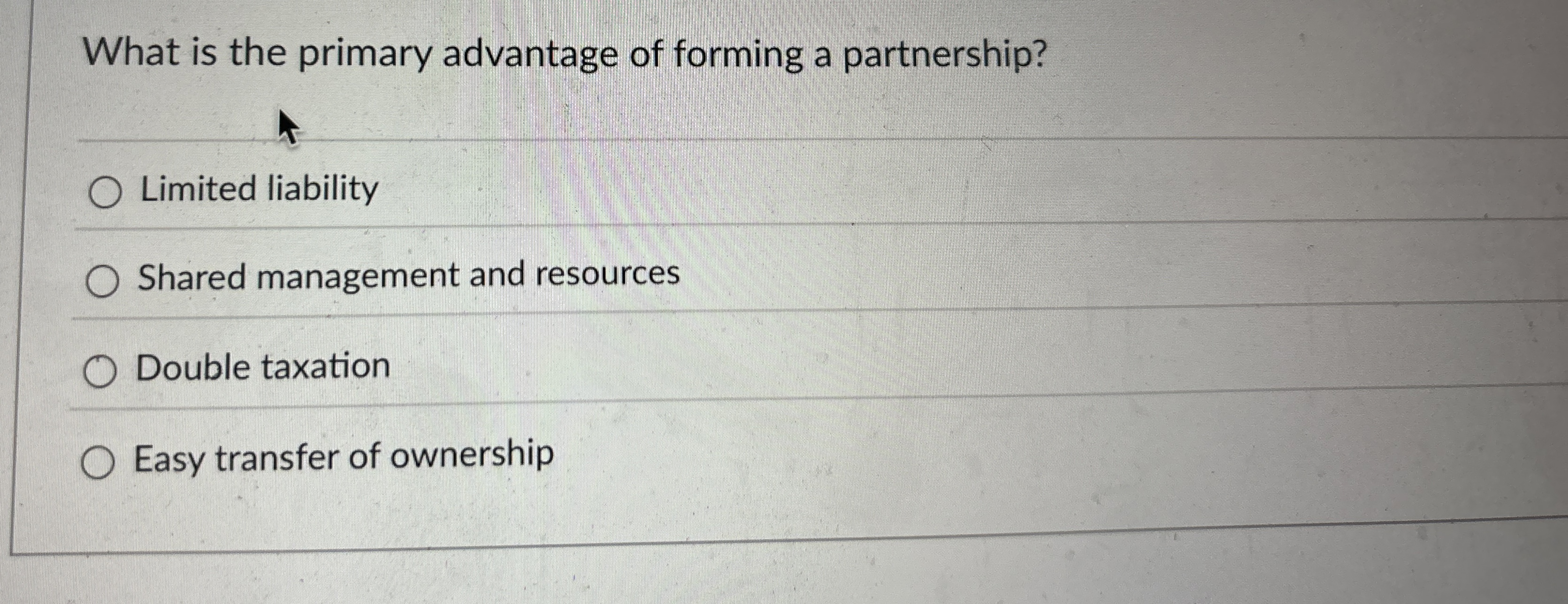 Solved What is the primary advantage of forming a | Chegg.com