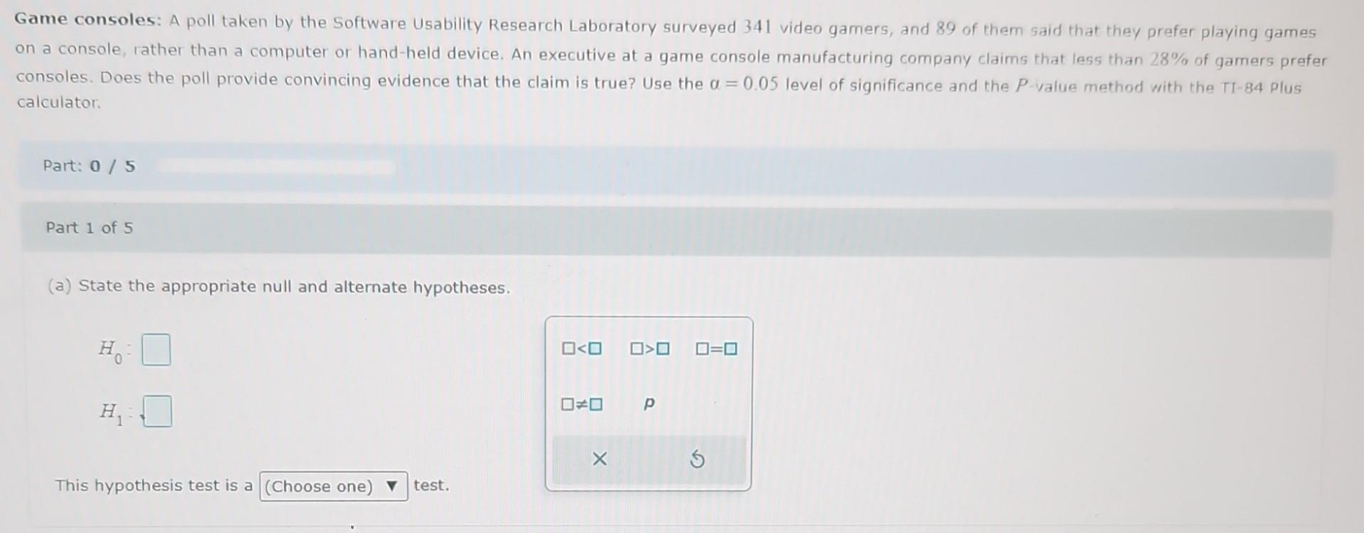 Solved Game consoles: A poll taken by the Software Usability | Chegg.com