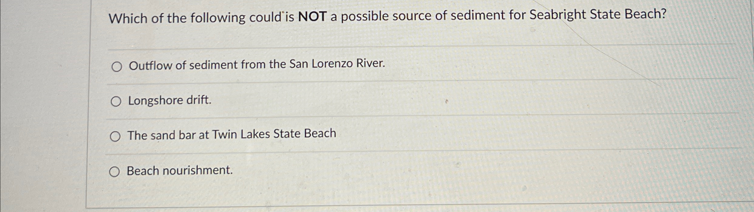 Solved Which of the following could is NOT a possible source | Chegg.com