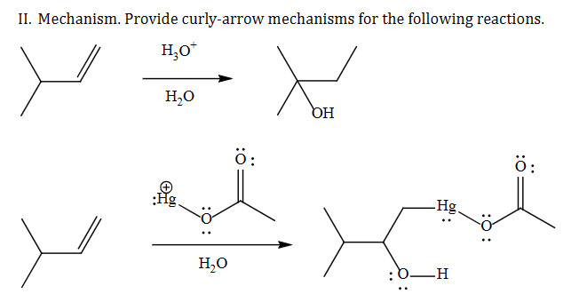 I. Mechanism. Provide curly-arrow mechanisms for the | Chegg.com