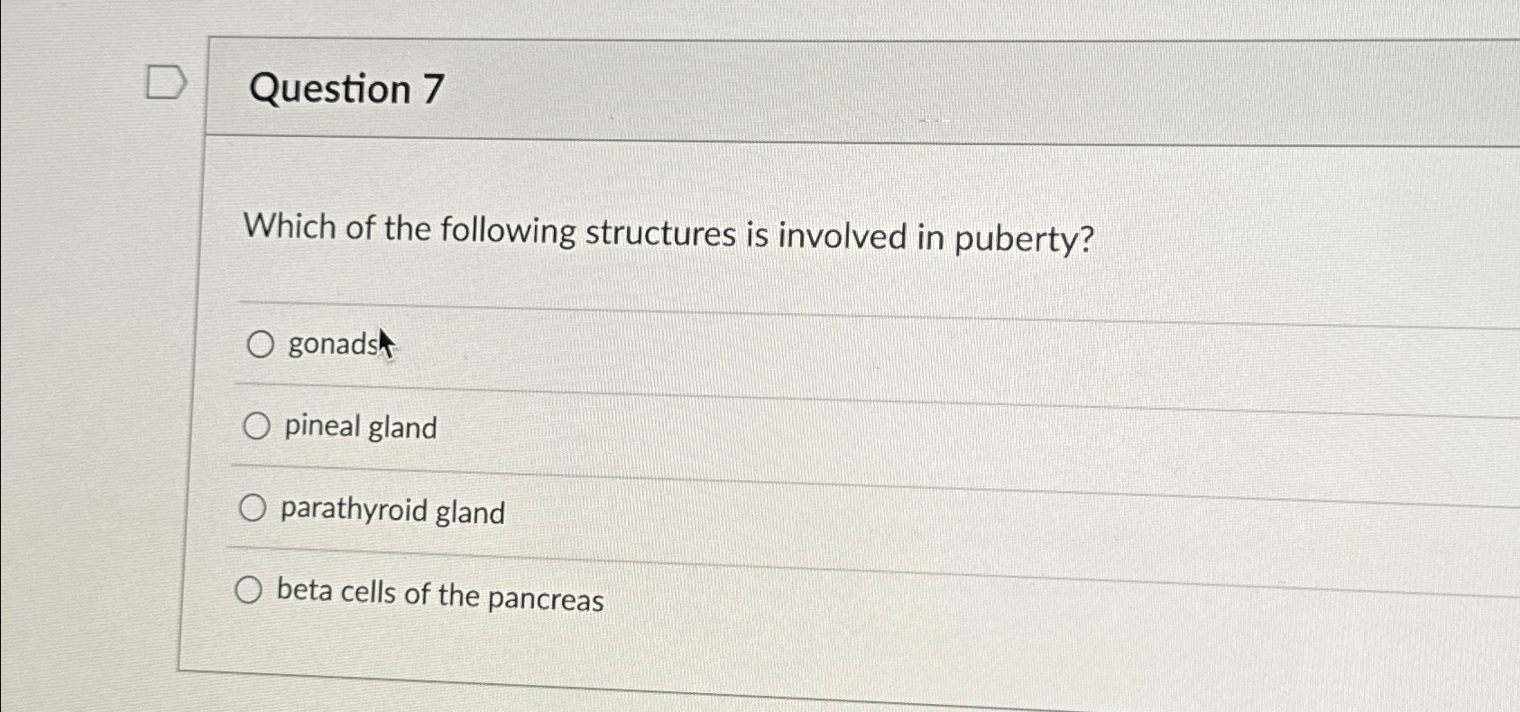 Solved Question 7Which of the following structures is | Chegg.com
