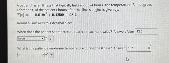 Solved A patient has an illness that typically lasts about | Chegg.com