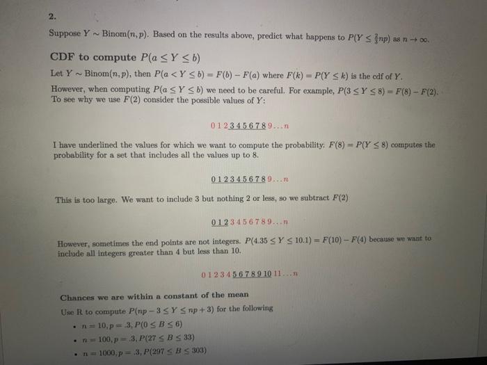 Solved Binomial versus Hypergeometric - Binomial: the | Chegg.com