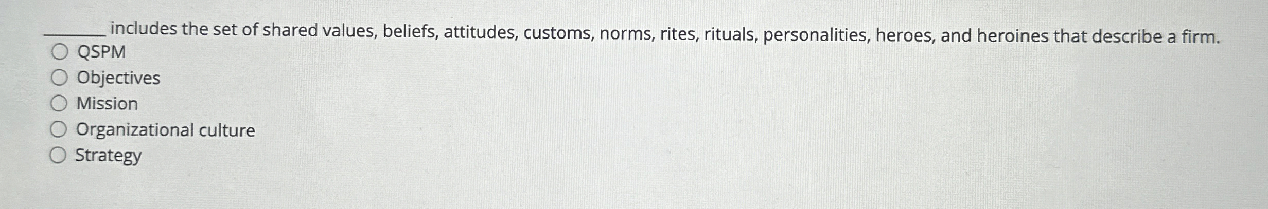 Solved q, ﻿includes the set of shared values, beliefs, | Chegg.com