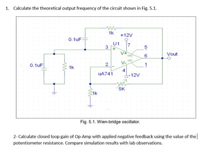 Solved 1. Calculate the theoretical output frequency of the | Chegg.com