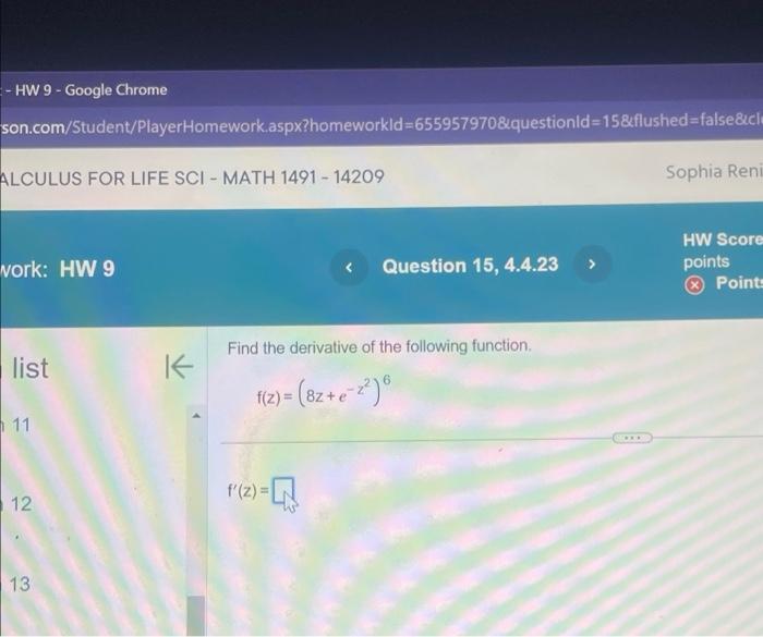 Solved - HW 9 - Google Chrome | Chegg.com