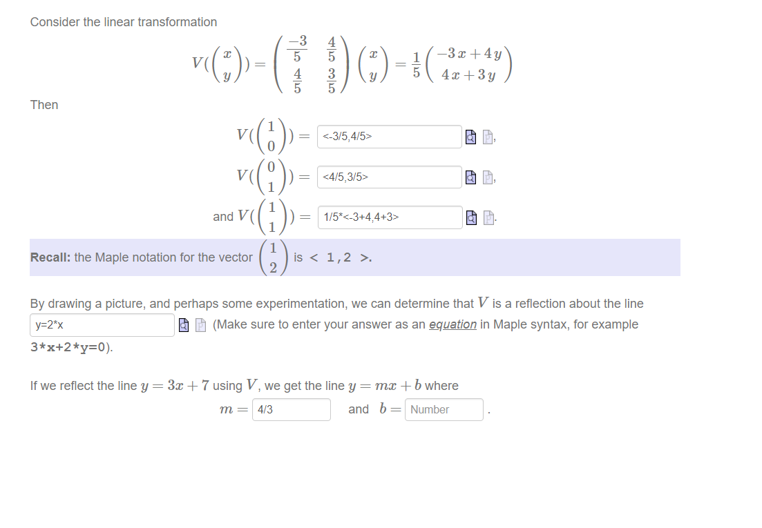 Solved Recall: the Maple notation for the vector (12) ﻿is | Chegg.com