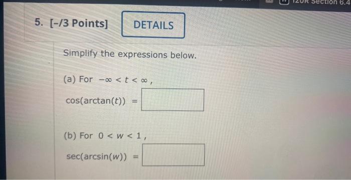 Solved Simplify the expressions below. | Chegg.com