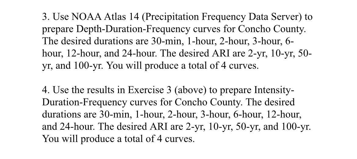 Use NOAA Atlas 14 (Precipitation Frequency Data | Chegg.com