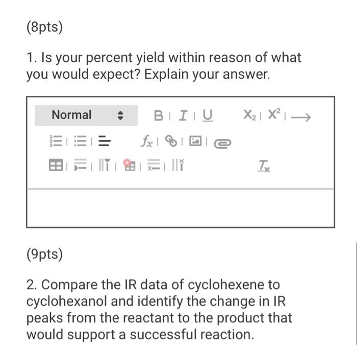 Solved Amount of reactant used in grams (g) Product obtained | Chegg.com