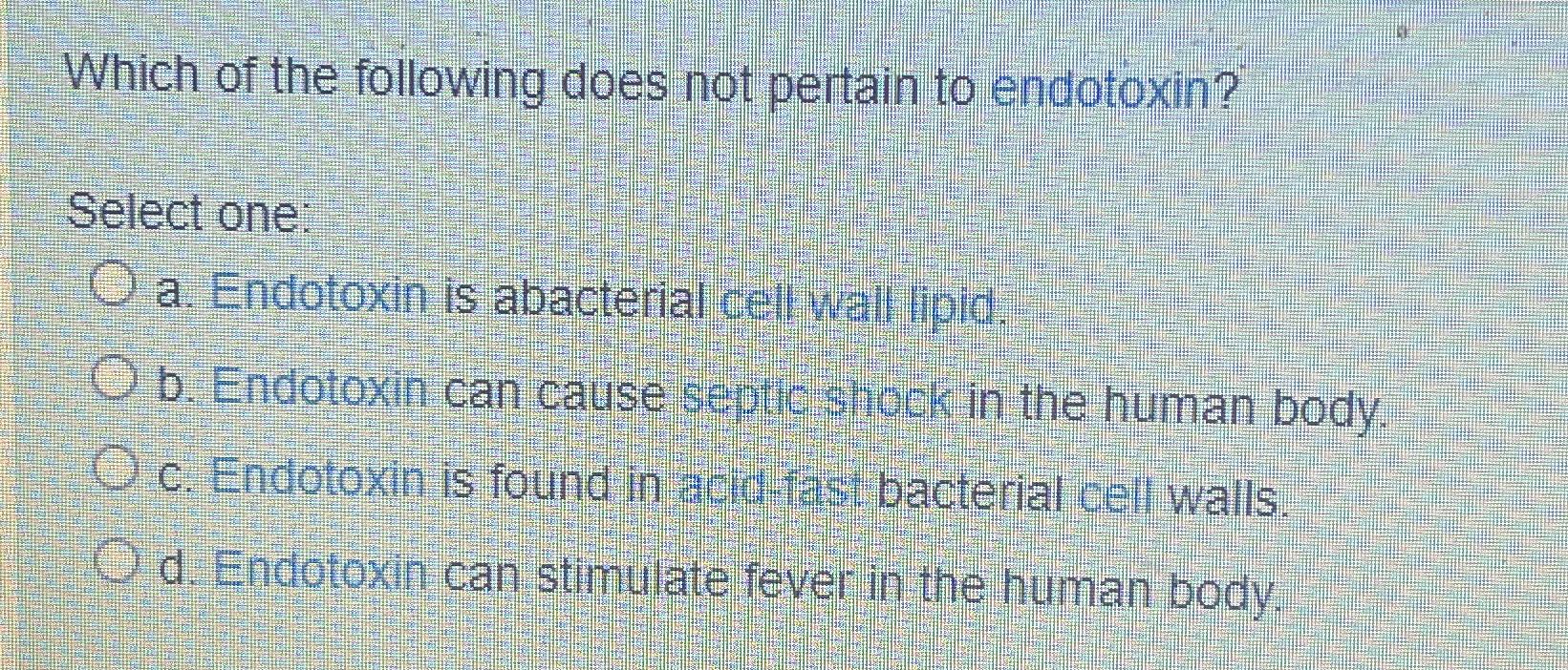 Solved Which of the following does not pertain to | Chegg.com