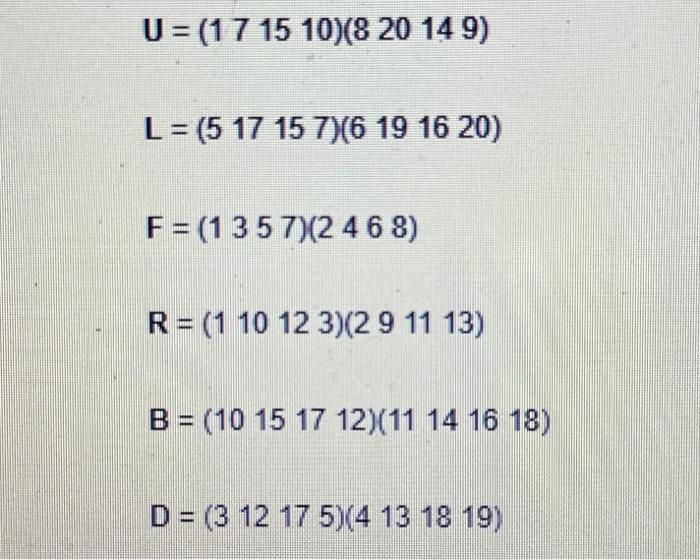 Solved given this, can you give the actual permutation for | Chegg.com