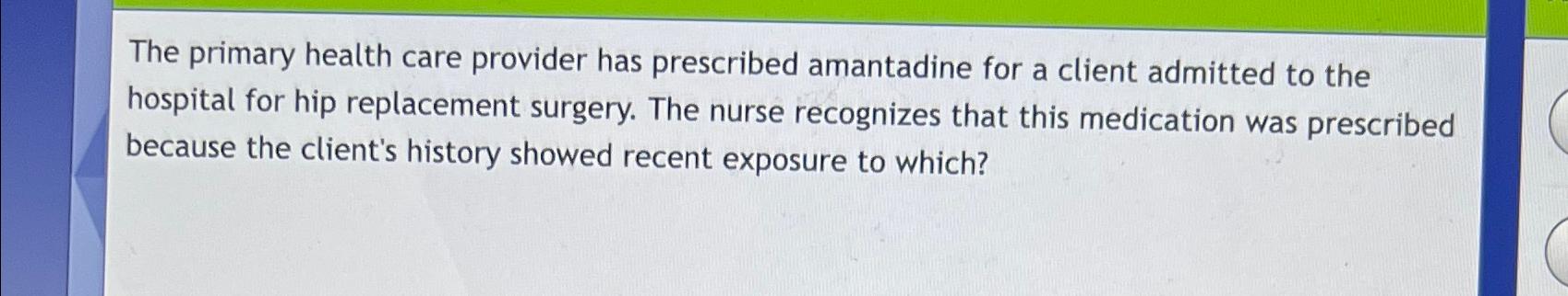 Solved The primary health care provider has prescribed | Chegg.com