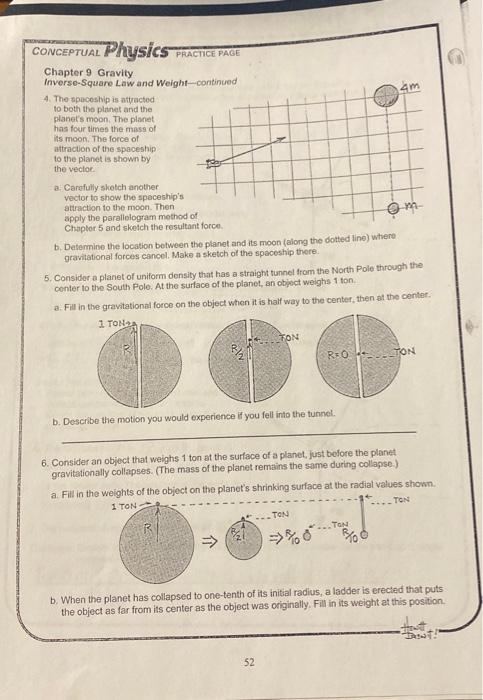 Solved 4m CONCEPTUAL Physics PRACY PRACTICE PAGE Chapter 9 | Chegg.com