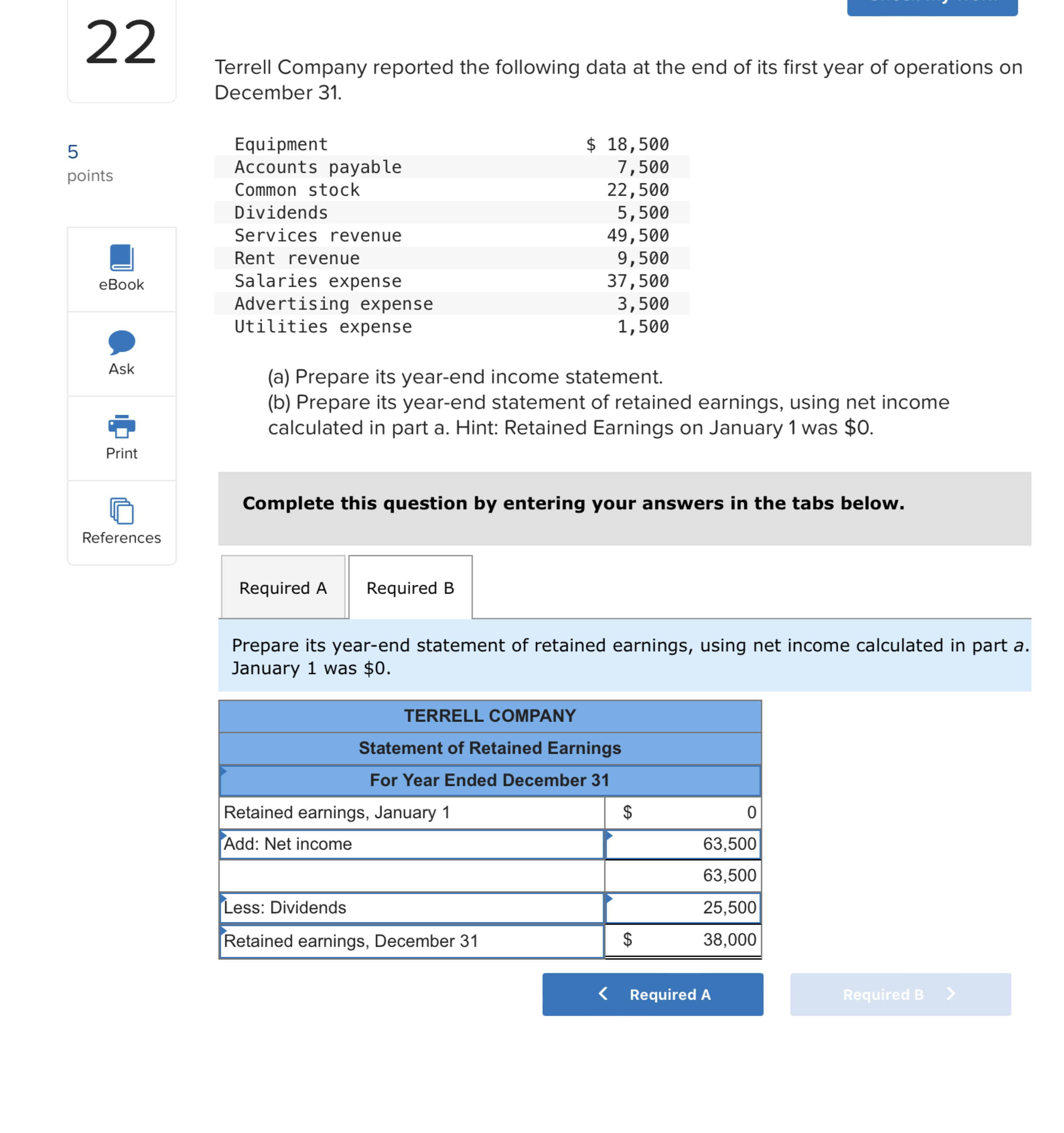 Solved Exercise 1-23 (Algo) ﻿Linking the income statement | Chegg.com