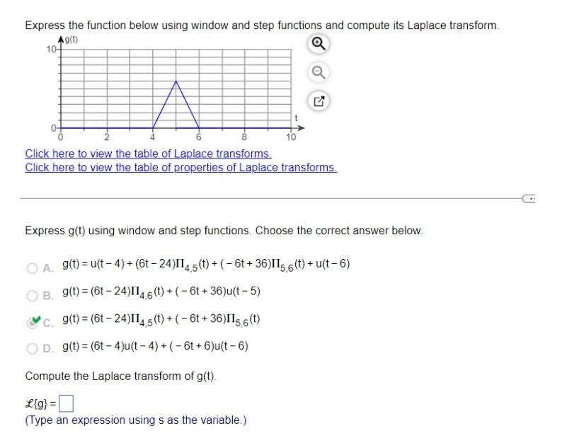 Solved Express the function below using window and step | Chegg.com